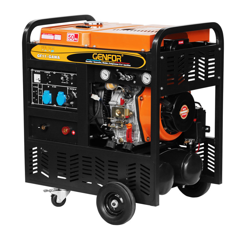 130A 3.0KW Diesel Compressor Welder Generator 19L Air Tank Capacity ...