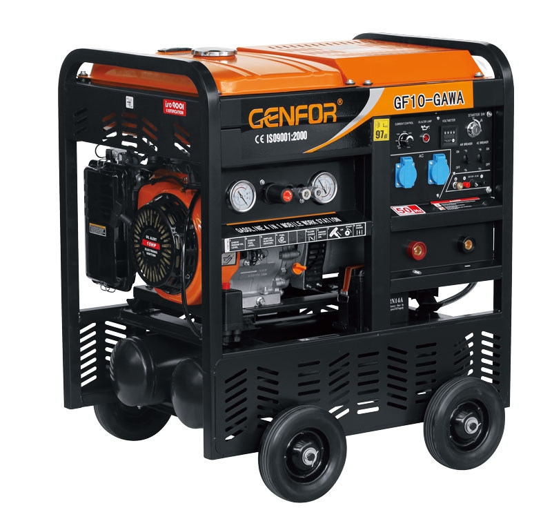 24L 200A Compressor Welder Generator , Genset Welder Generator 5.0KW ...