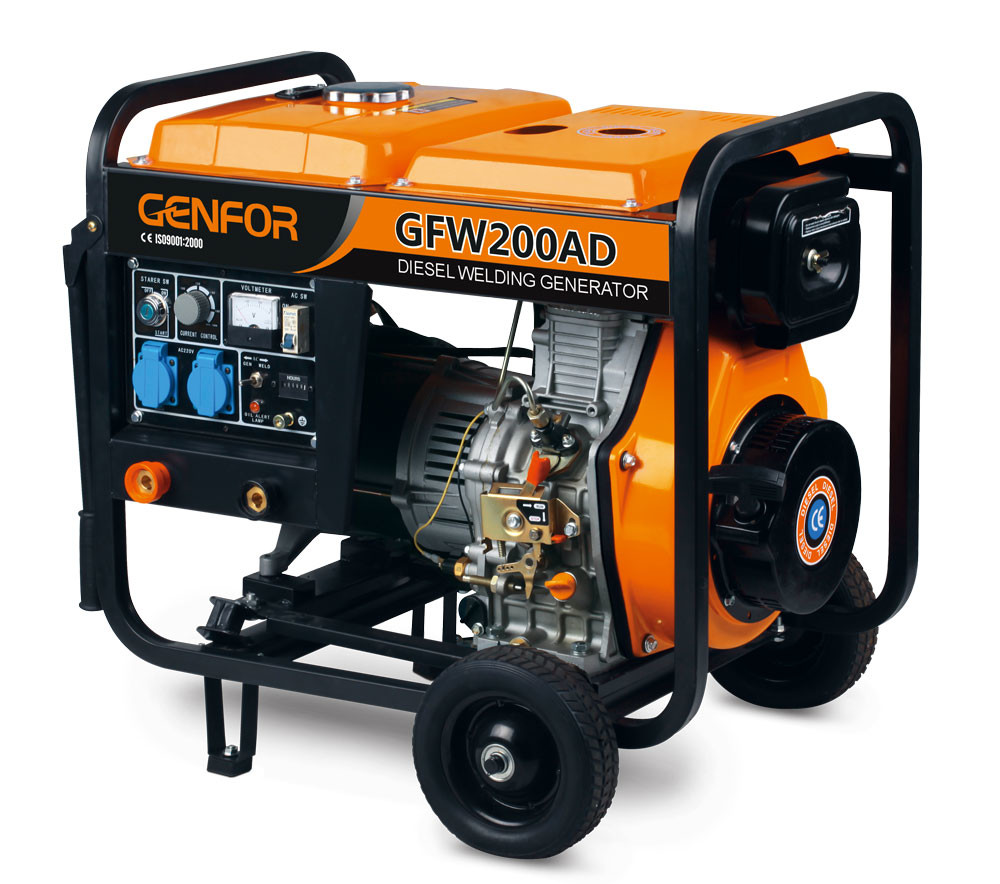 220A 7KW ARC Diesel Powered Welder , Welder Generator Machine Single ...
