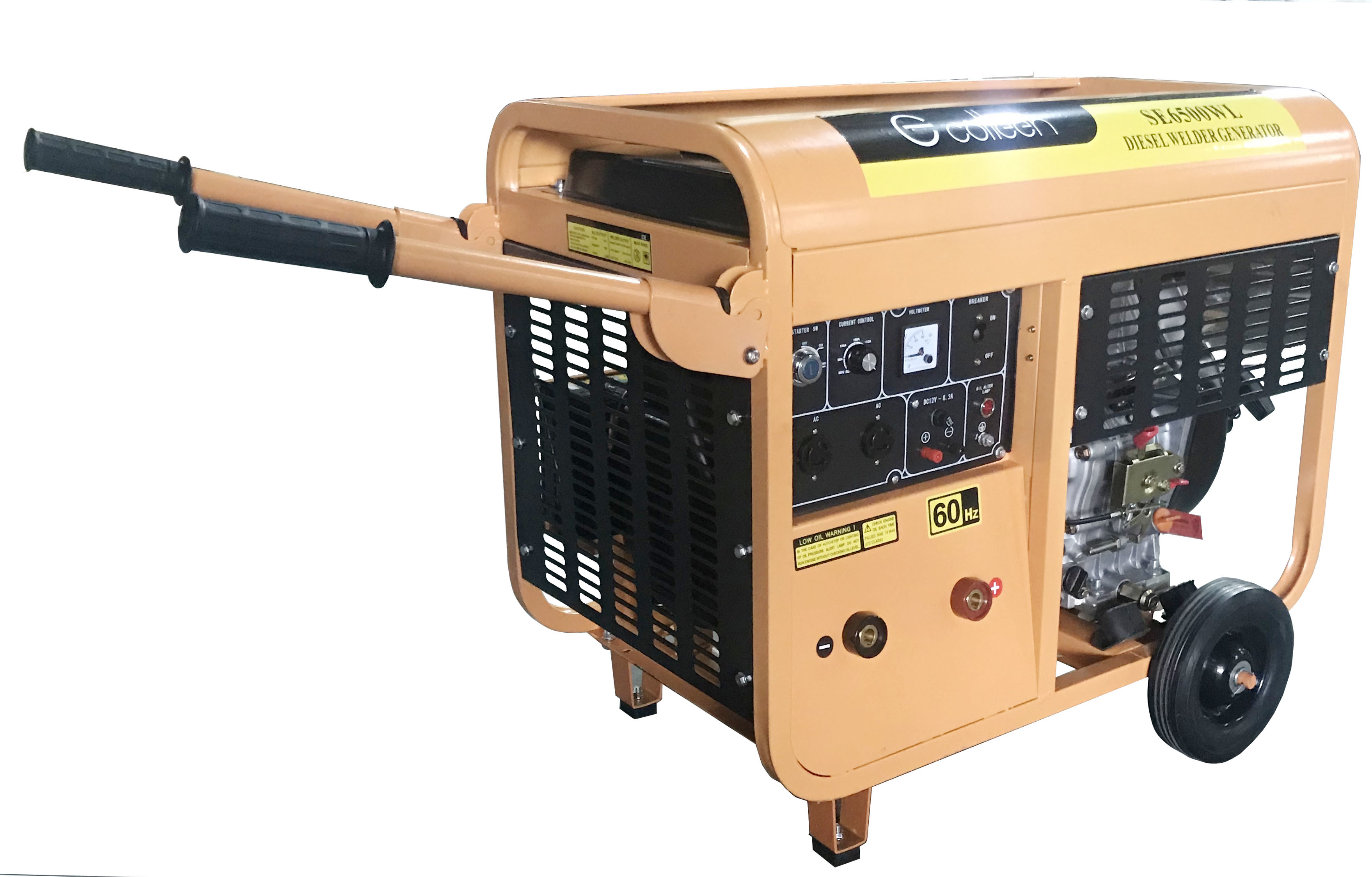 Electric Start Diesel Welder Generator 50 - 180A Welding Current Diesel ...